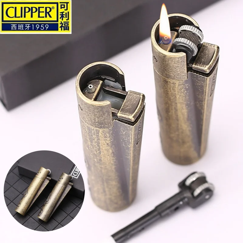 New Clipper Retro Lighter Old-Fashioned Flint Gear Pulley Metal ...