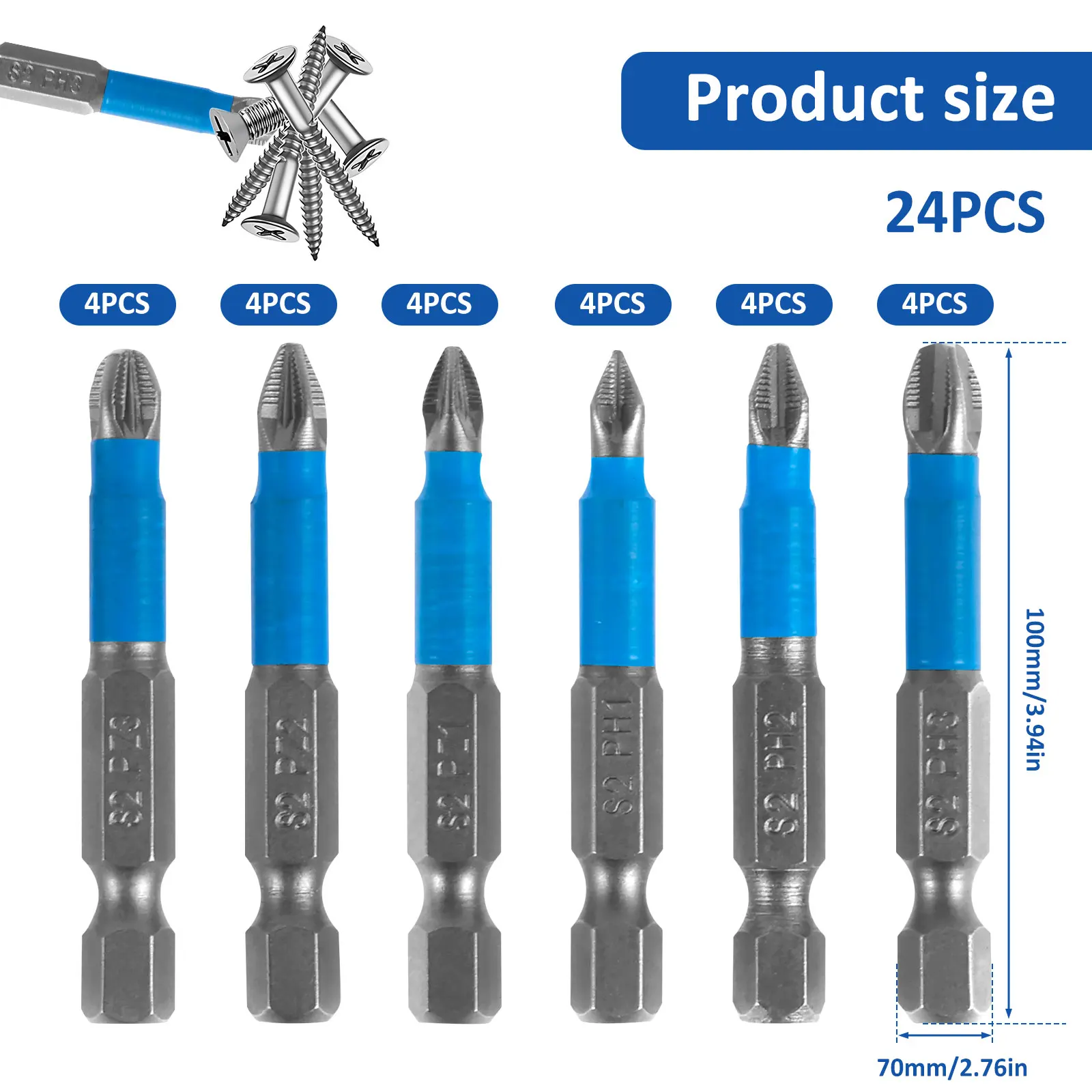 20pcs-Batch-Head-Cross-Drill-Bit-Screwdriver-With-Magnetic-Hex-Shank ...