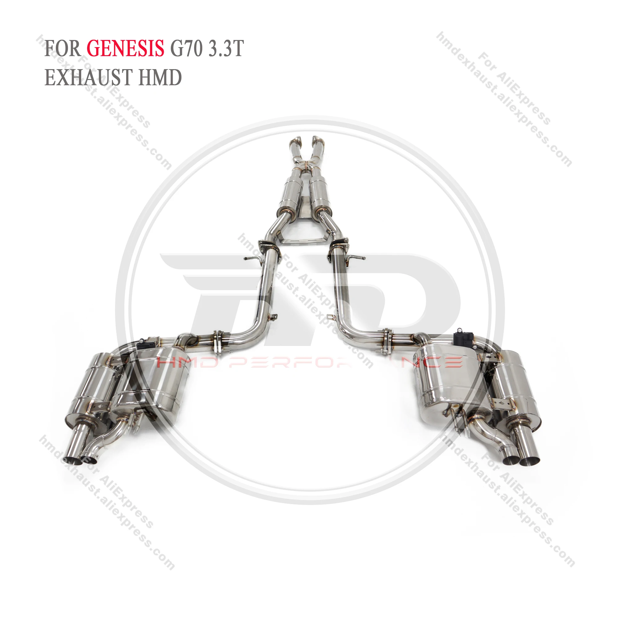 For G70 Genesis Exhaust 3.3T Catback Enhanced power SS304 Electronic ...