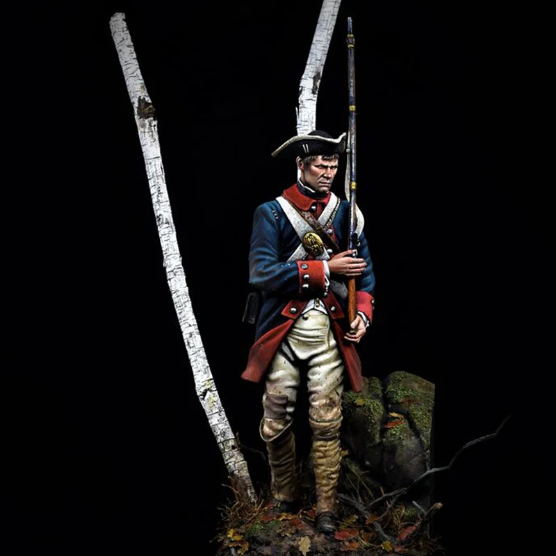 1/18 90MM ANCIENT Continental Infantryman, 1780 Resin figure Model kits ...