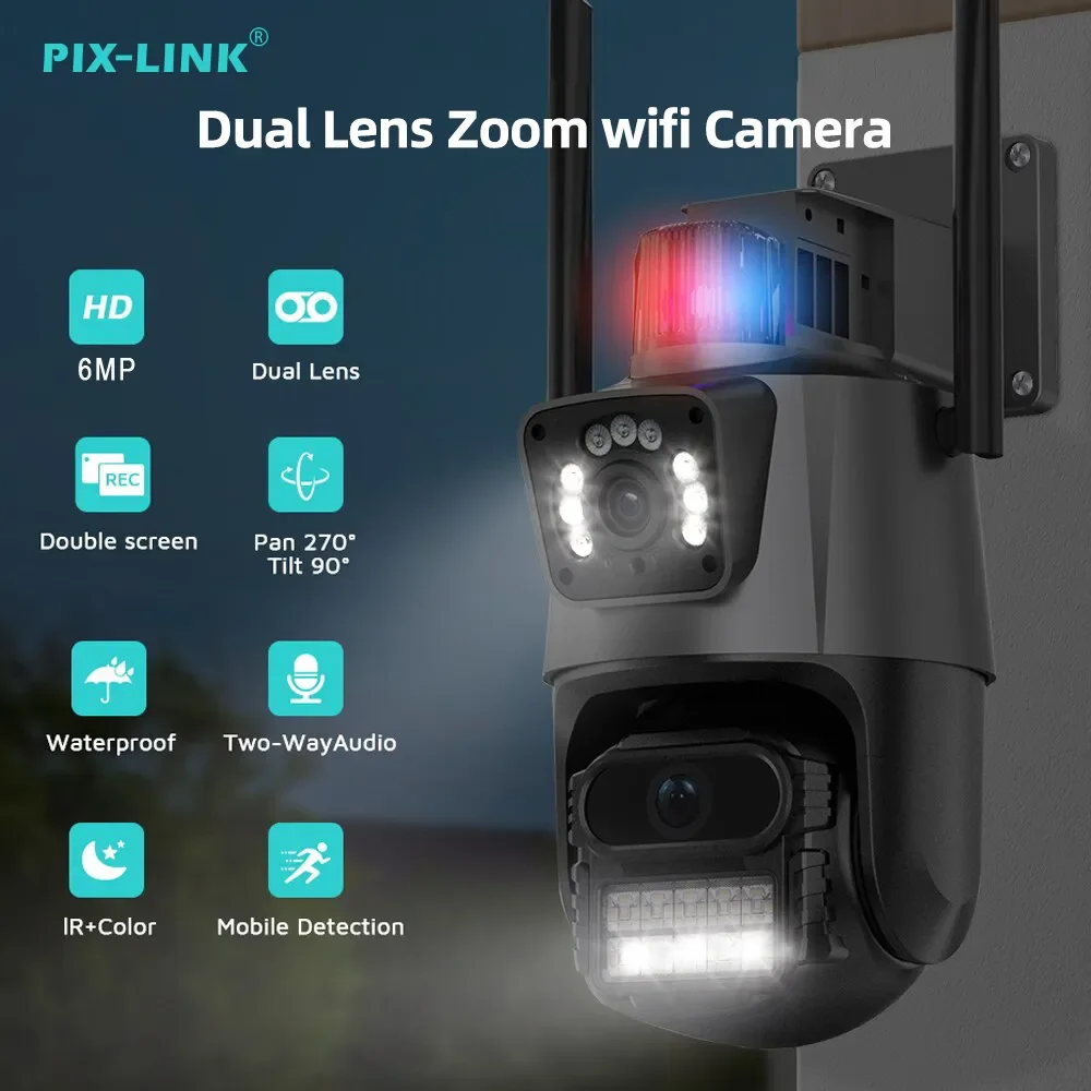 6MP-4K-IP-Camera-Dual-Lens-PTZ-Wifi-Camera-Security-Protection-Security ...