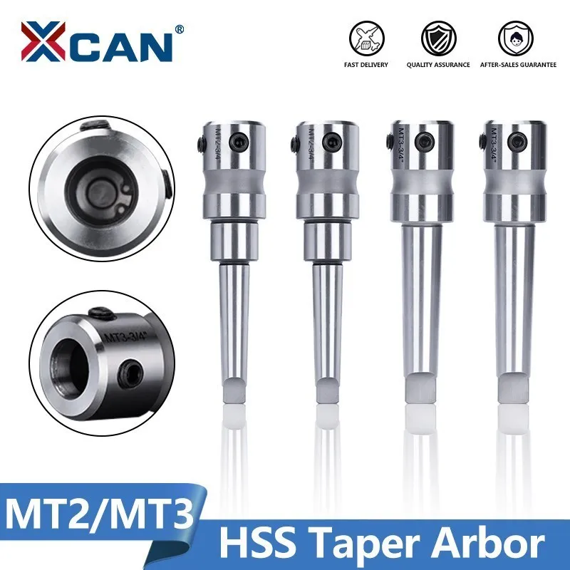 XCAN 3/4 Inch Morse Taper Arbor MT2 MT3 Hollow Drill Bit Holder For ...