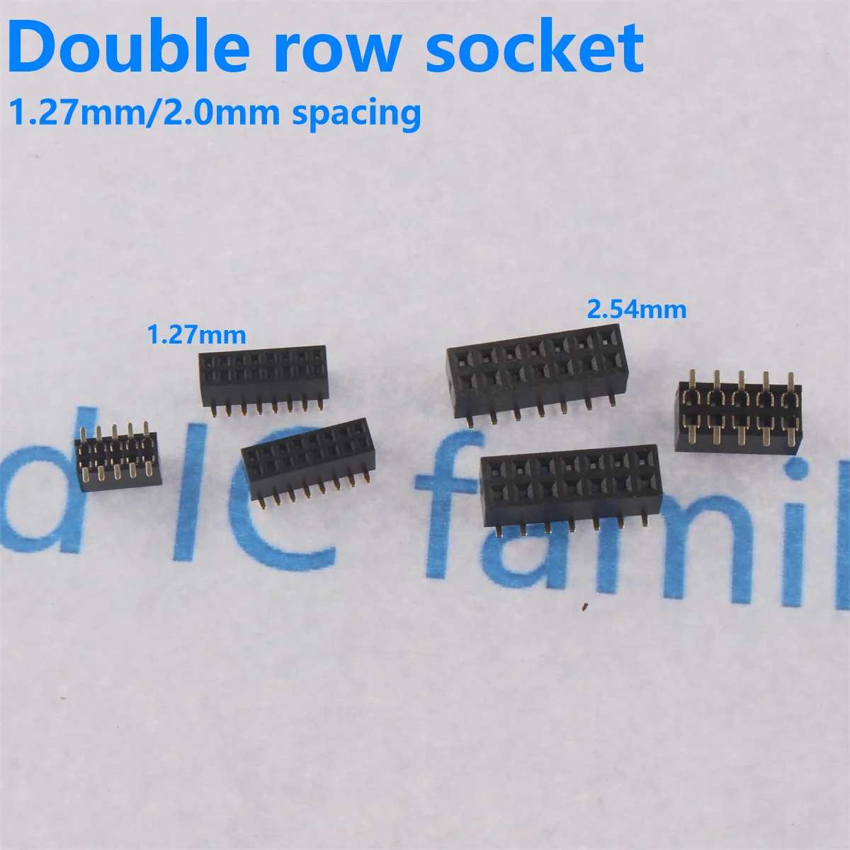 10/5pcs 2.00mm 1.27 Double Row Straight Female 2-40P Pin Header Socket ...