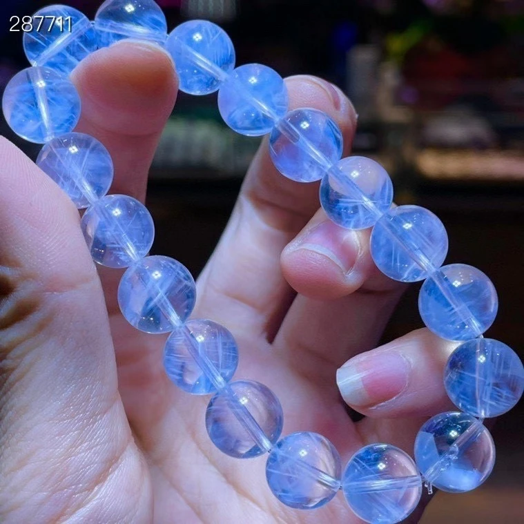 GEnuine-Natural-Blue-Feather-Needle-Rutilated-Quartz-Bracelet-11-2mm ...