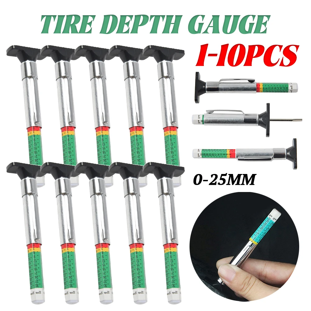 Car Wheel Tyre Measuring Ruler Automotive Tire Tread Pattern Depth ...