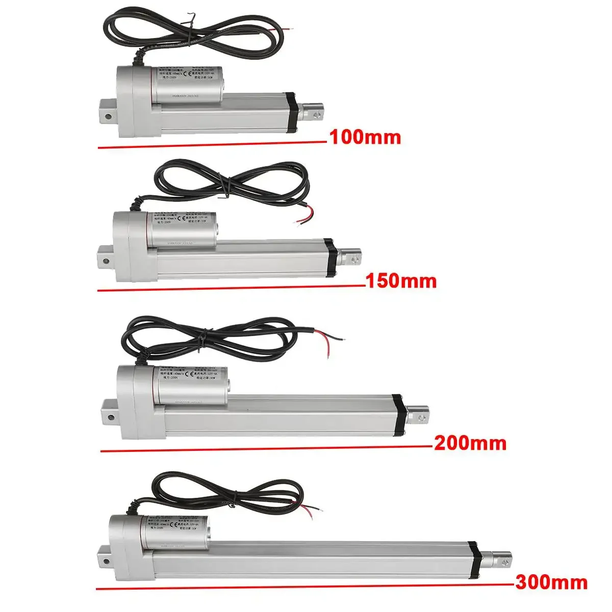100-150-200-300mm-DC-12V-200N-400N-900N-Electric-Linear-Actuator-Stroke ...