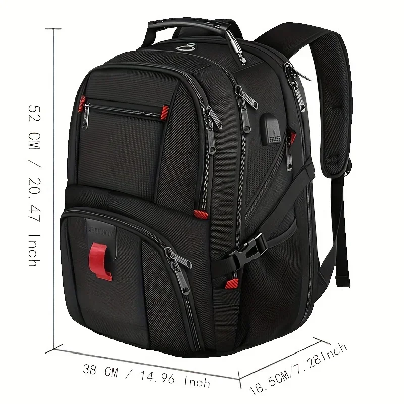 Men's travel backpack, large 13.21 gallon laptop bag, business work bag ...
