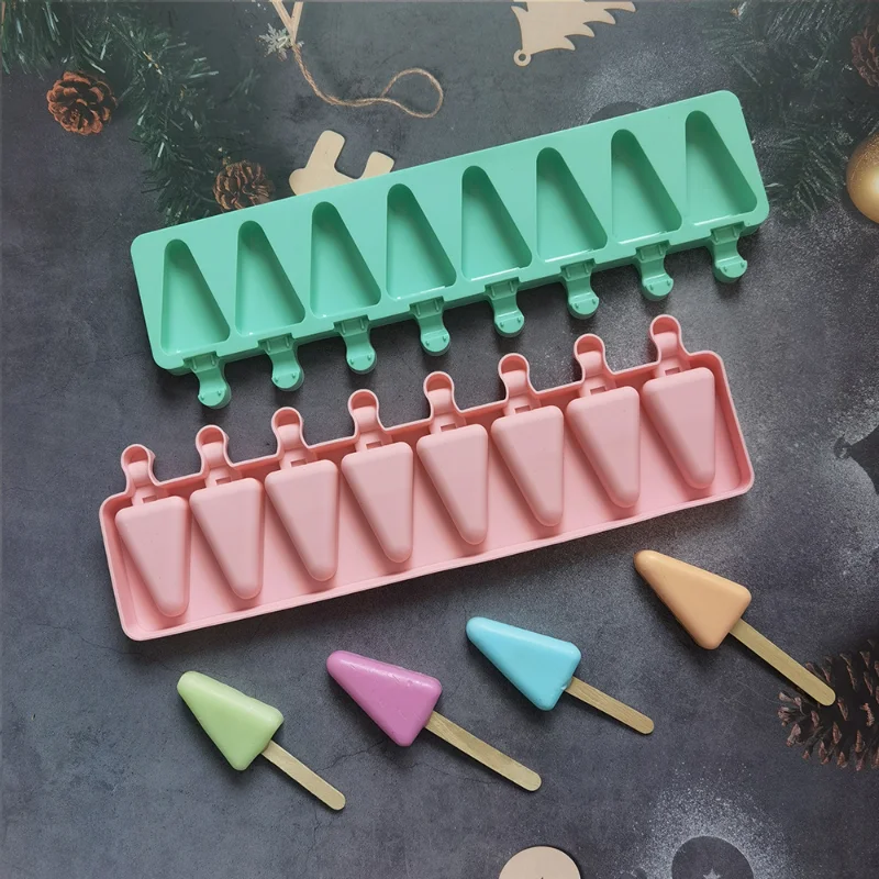 Molde-triangular-de-silicona-para-helado-de-8-cavidades-juego-de ...
