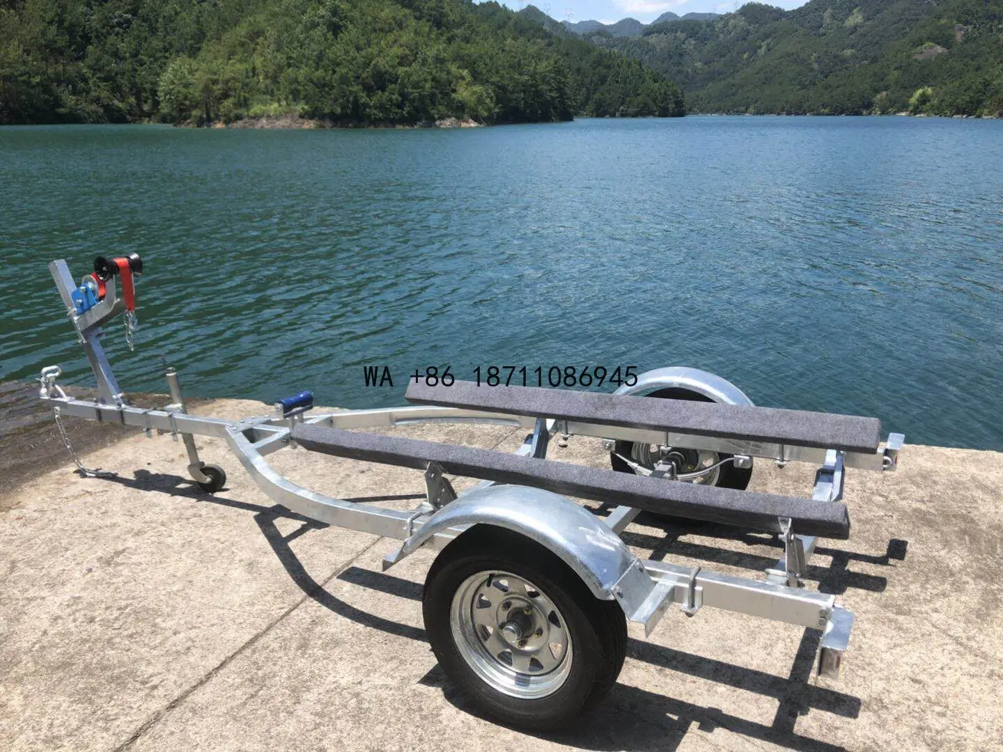 6.8m Hot Dipped Galvanized Jet Ski Boat Trailer Marine Watercraft ...