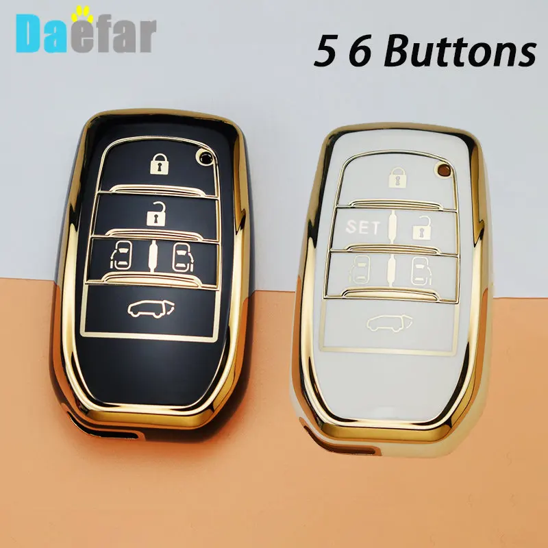 5-6-Button-New-Electroplated-TPU-Car-Key-Case-For-Toyota-Alphard ...