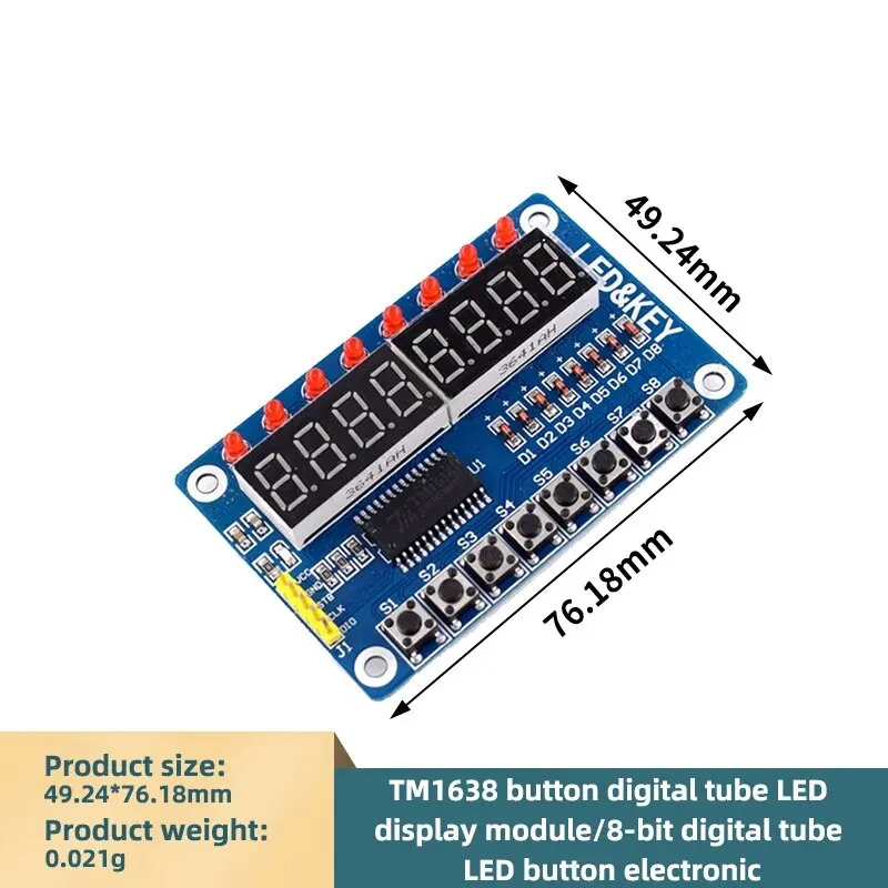 TM1638-Button-Digital-Tube-LED-Display-Module-8-bit-Digital-Tube-LED ...