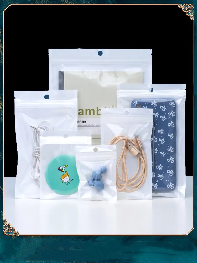 0-14mm-Self-Sealing-Bag-White-Pearlescent-Film-Pulling-Bone-Pouches-One ...