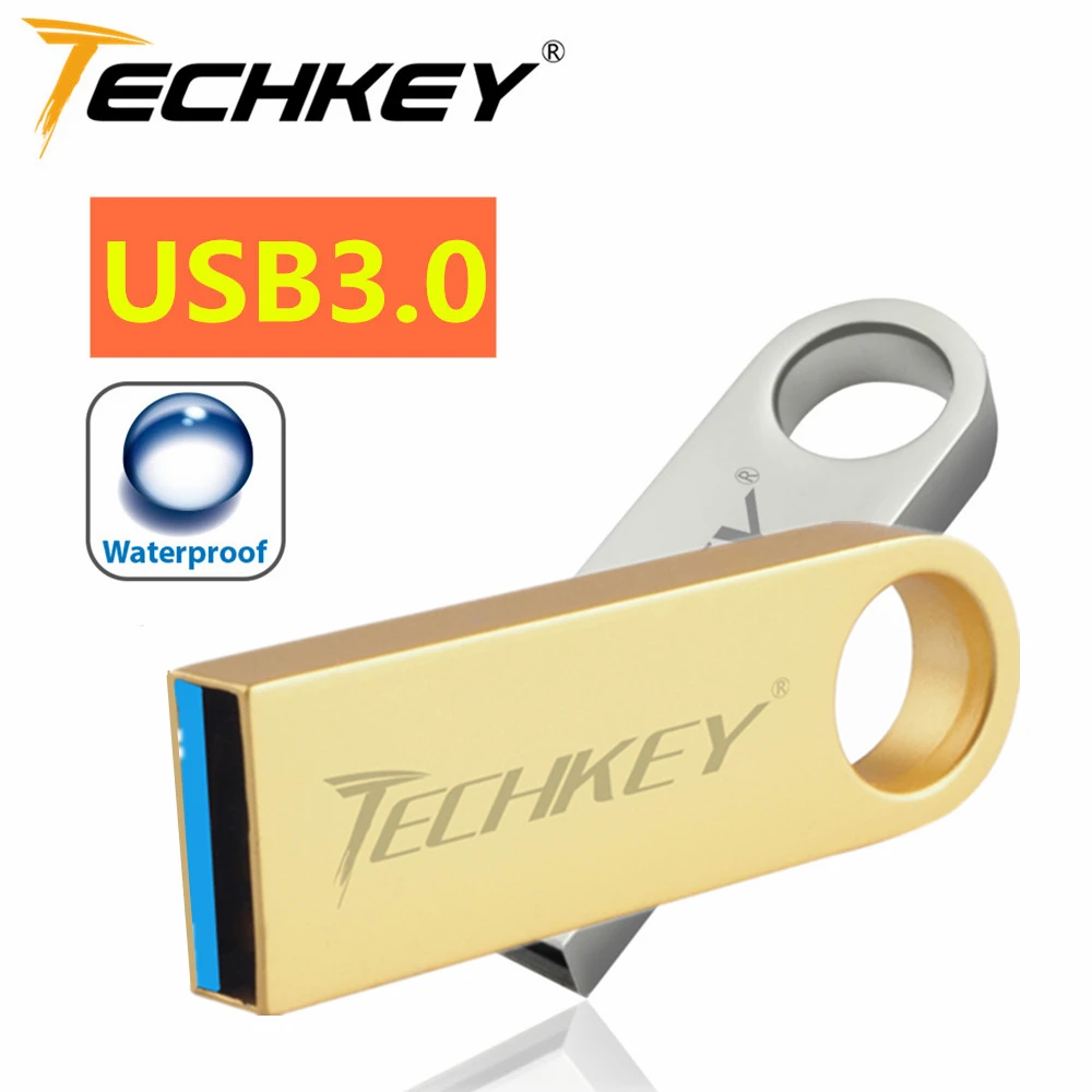 TECHKEY usb flash drive 3.0 64GB memory 3.0 128GB drive 3.0 32GB pendrive usb 3.0 key 16GB ...