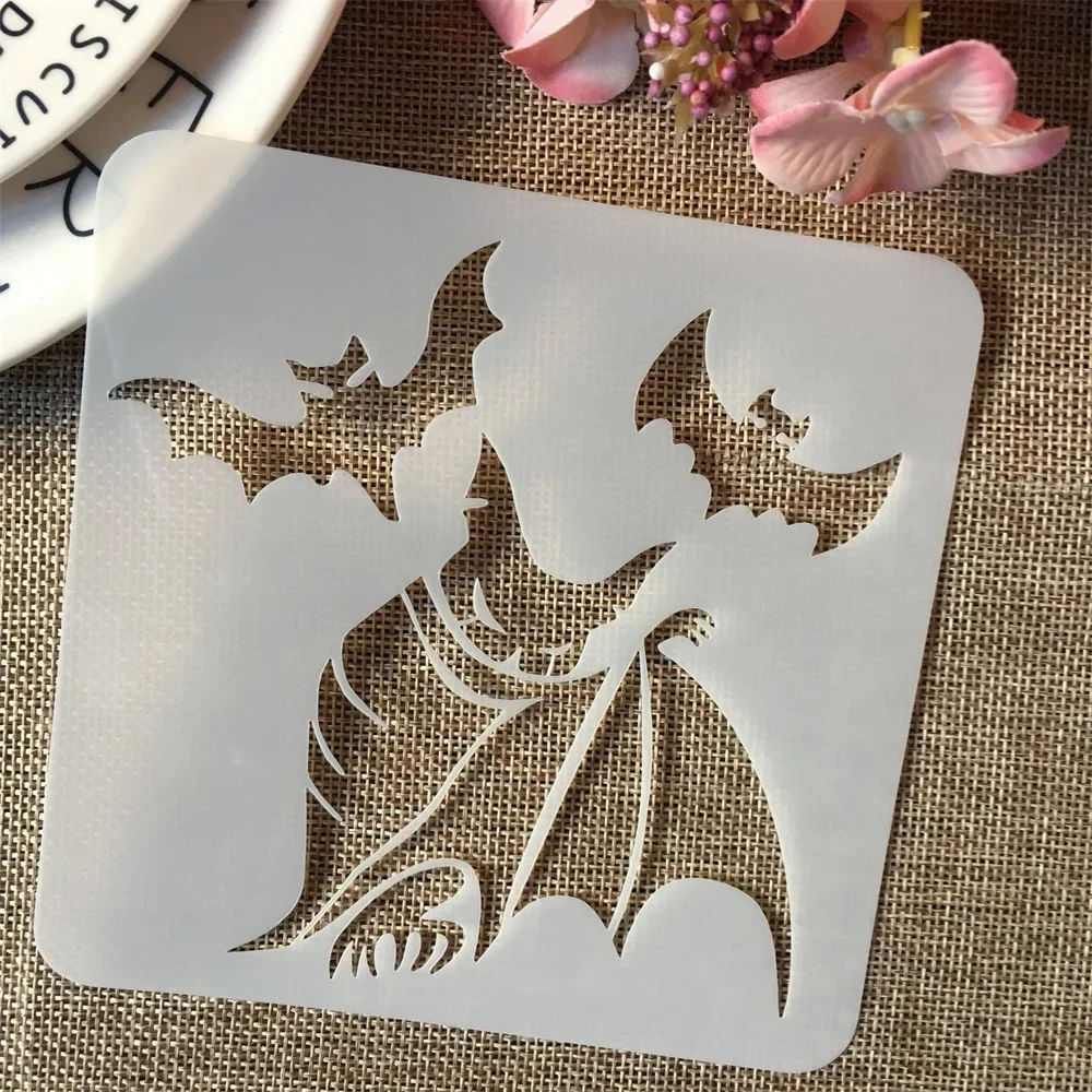 1Pcs-5-5inch-Magic-Bat-Evil-Halloween-DIY-Layering-Stencils-Painting ...