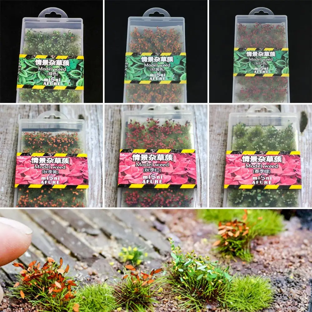 Handmade Simulation Model Scene Simulated Bush Scale Doll Grass Model ...