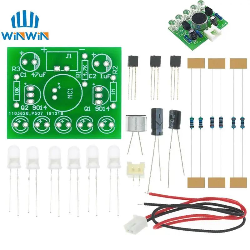 Voice - Activated LED Melody Light DIY Kit (Blue)