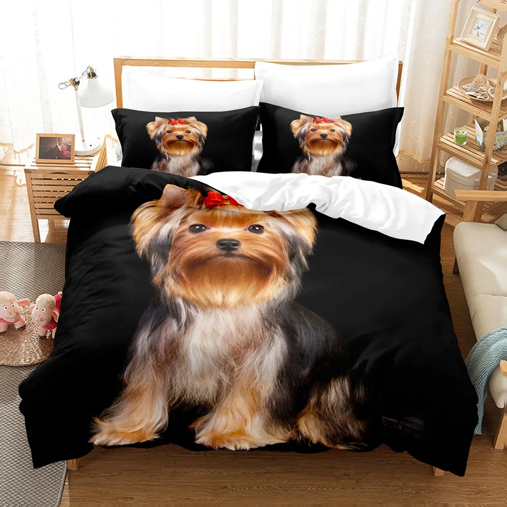 Cute White Dogs Bedding Set Lovely Puppy Husky Comforter Set King Queen ...