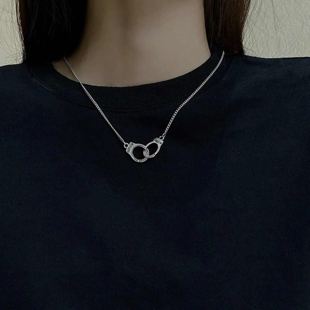 Net-Celebrity-Ins-Trendy-Handcuffs-Necklace-Female-Cold-Wind-Retro ...
