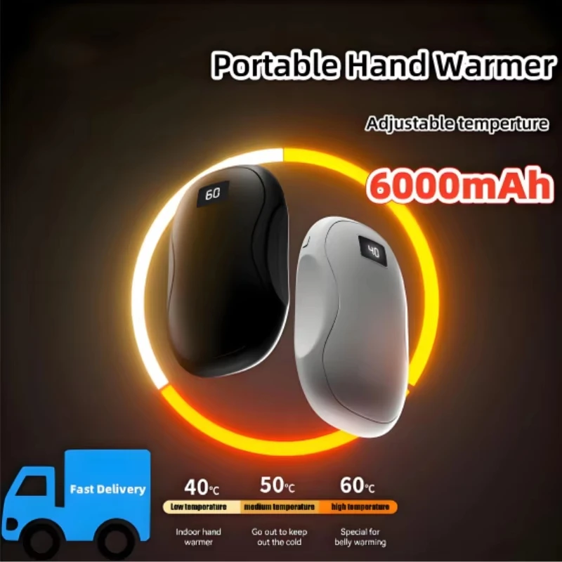 Heated Hand Warmer Power Bank Heating Warmer 3-Gear Adjustable Overheat ...