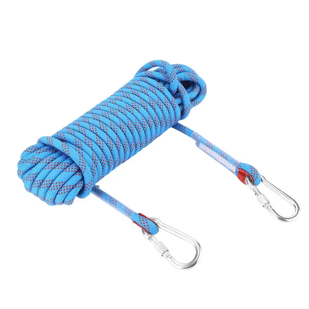 10-12mm-Heavy-Duty-Climbing-Rope-with-Carabiner-Professional-Safety ...