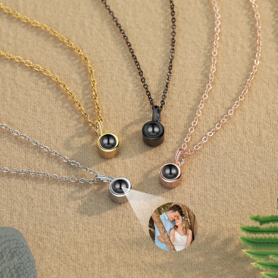 Custom-Projection-Photo-Necklace-with-Buble-Shaped-Necklace-for-Women ...