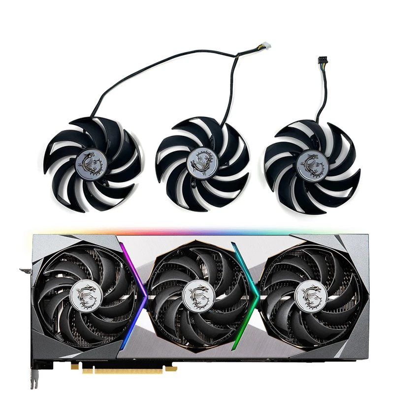 Novo original 95mm pld10010b12hh rtx 3090 gpu cooler fan substituição ...