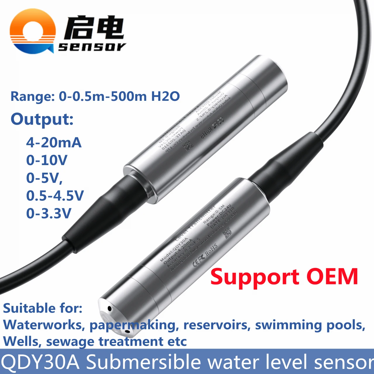 Factory-sale-Hydrostatic-Submersible-Water-Level-Sensor-4-20ma-0-10V ...