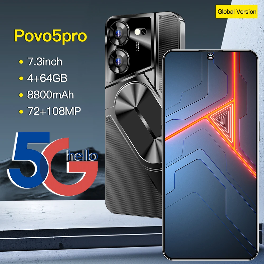 VER-Povo5-Pro-Global-Smart-Phone-Deca-core-4GB-64GB-7-3-Polegada ...