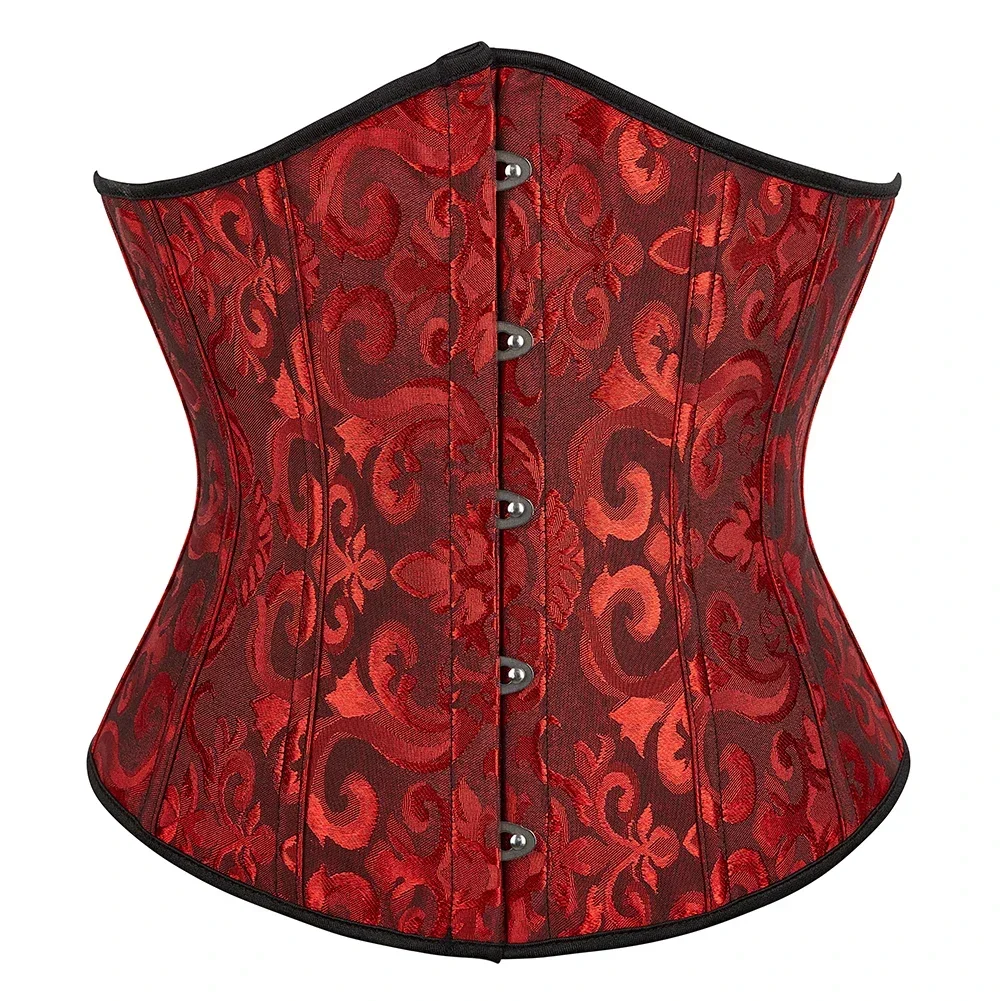 Sexy Gothic Underbust Corset Top Women Body Shaper Waist Vintage Satin ...