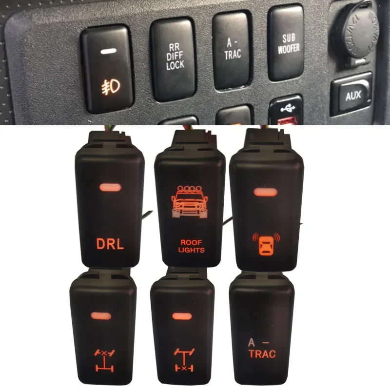 Car A-TRAC DRL Radar Roof Front Rear Diff Lock Switch with Wire for ...