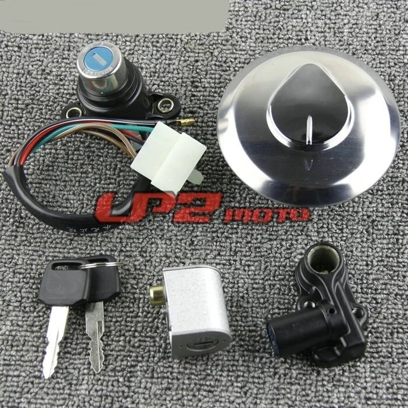 Ignition Switch Fuel Gas Cap Helmet Seat Lock Key Set For Honda CBT125 ...