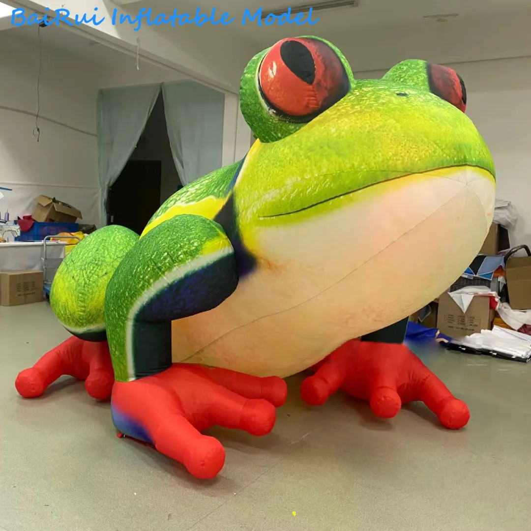 4M Giant Inflatable Cartoon Frog Air Blow Jungle Animal Mascot with ...