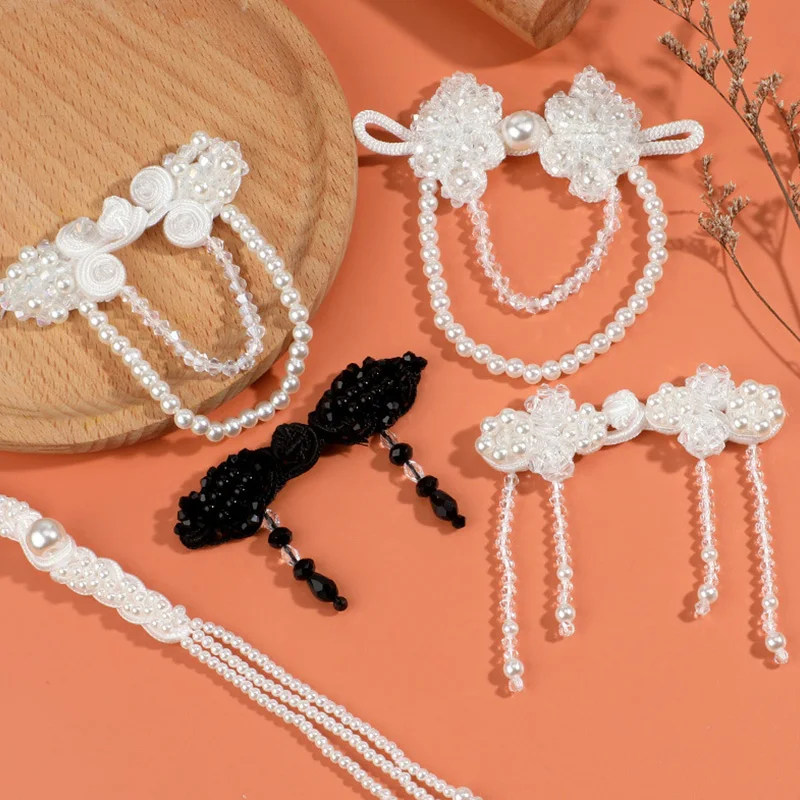 Chinese-Cheongsam-Buckle-with-Tassel-Knot-Beaded-Trim-Fastener-Chinese ...