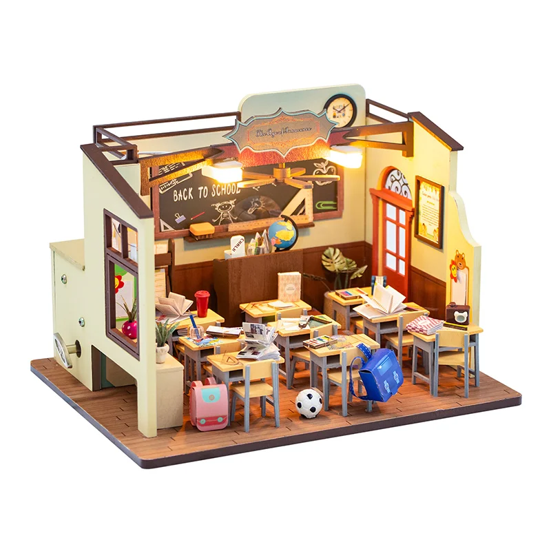 Back-To-School-Handmade-Classroom-Miniature-Model-Doll-House-For-Kids ...