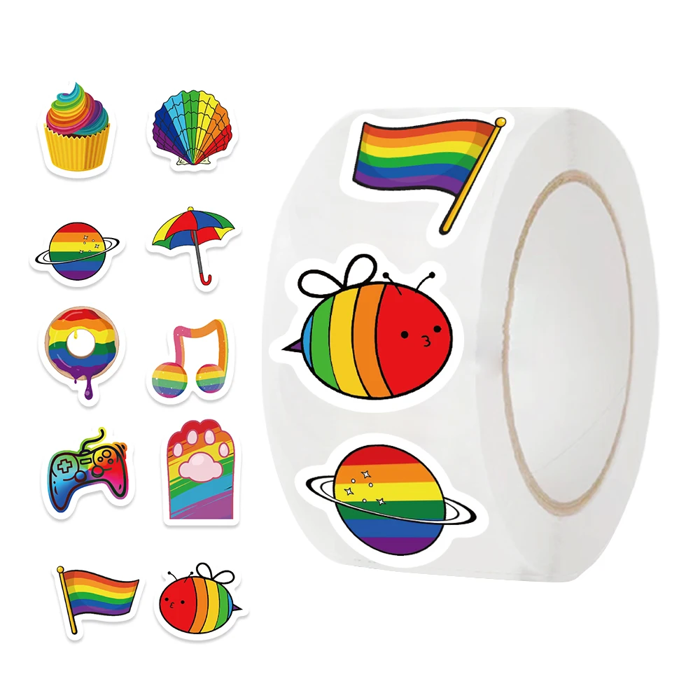 500PCS-Rainbow-Cartoon-Waterproof-Stickers-DIY-Skateboard-Fridge ...