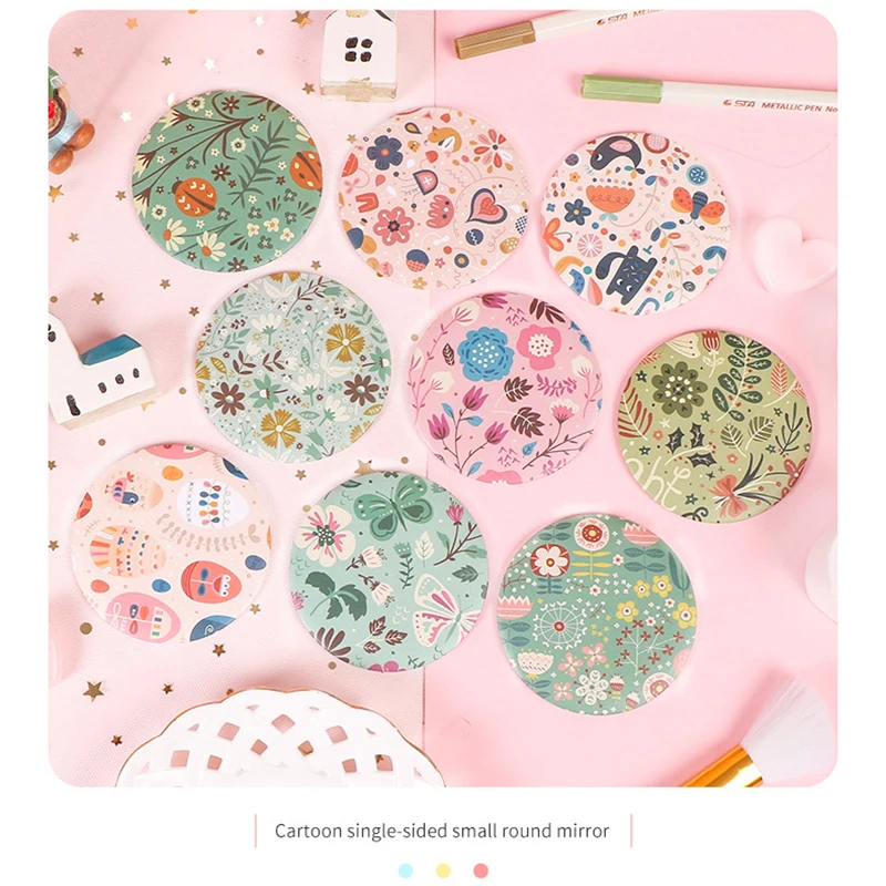 Colorful-Cartoon-Small-Mirror-Mini-Portable-Student-Makeup-Mirror-Cute ...