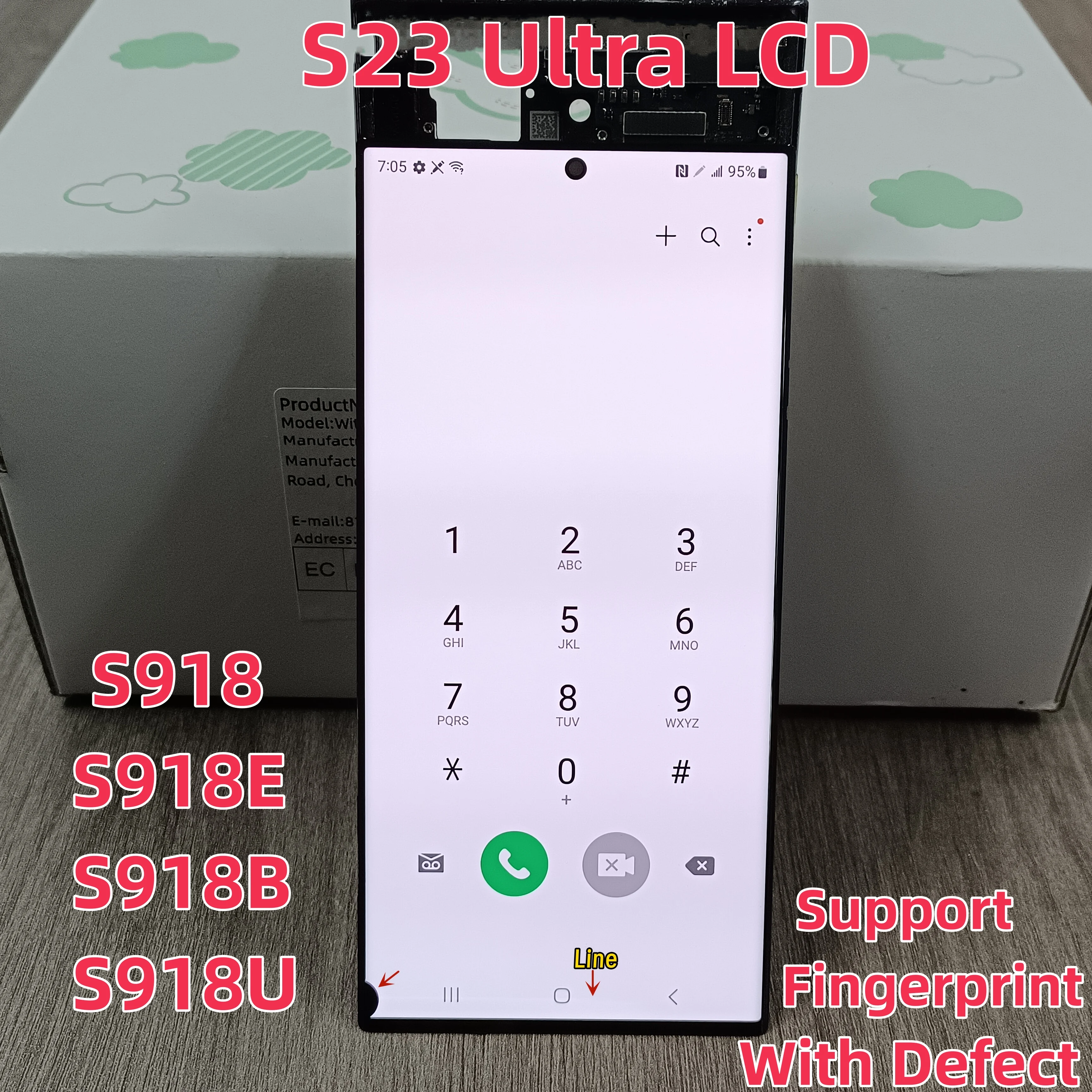 6.8" AMOLED For Samsung Galaxy S23 Ultra LCD S918 S918B S918U Display ...
