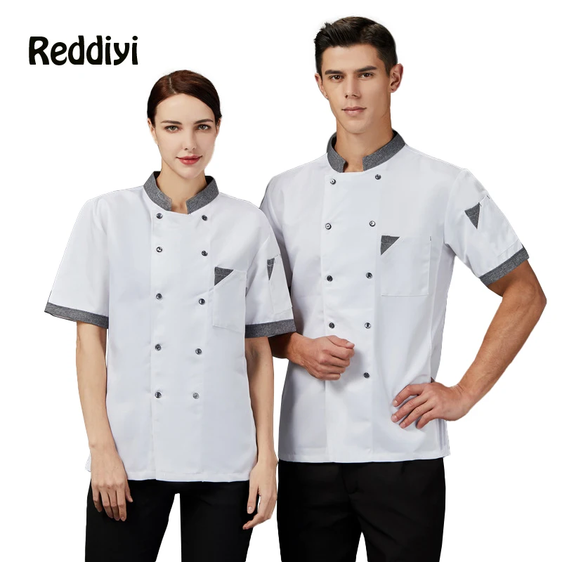 Restaurant-Kitchen-Jacket-Summer-Breathable-Chef-Shirt-Catering-Hotel ...
