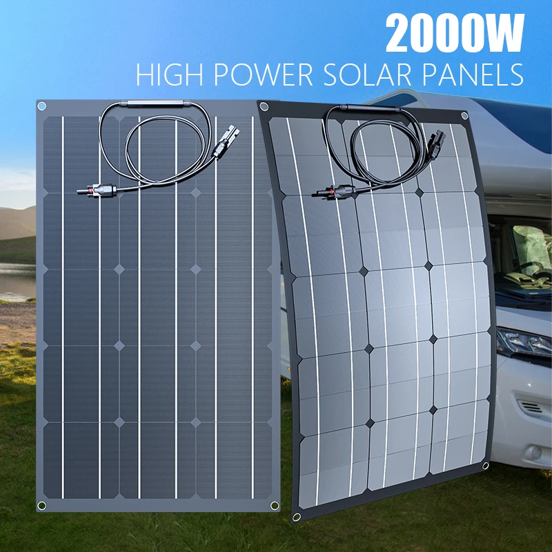 2000W-Solar-Panel-High-Efficiency-Portable-Solar-Panel-Kit-Suitable-For ...