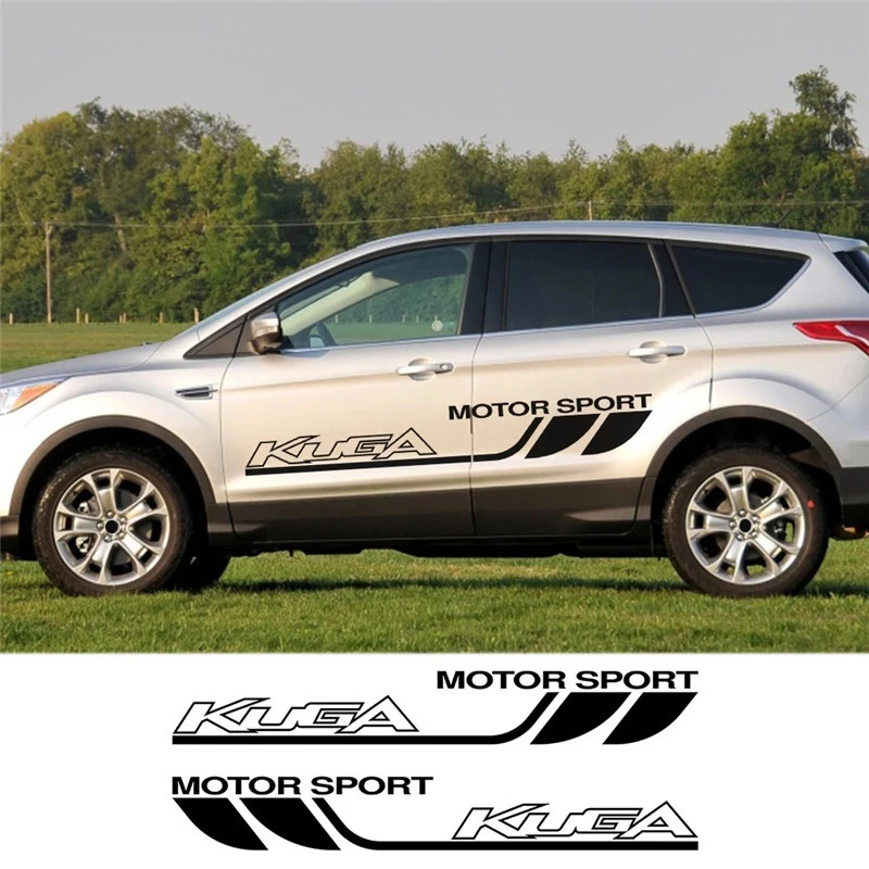 2PCS Car Door Side Decals Auto Vinyl Film Stickers Apply For Ford Kuga ...