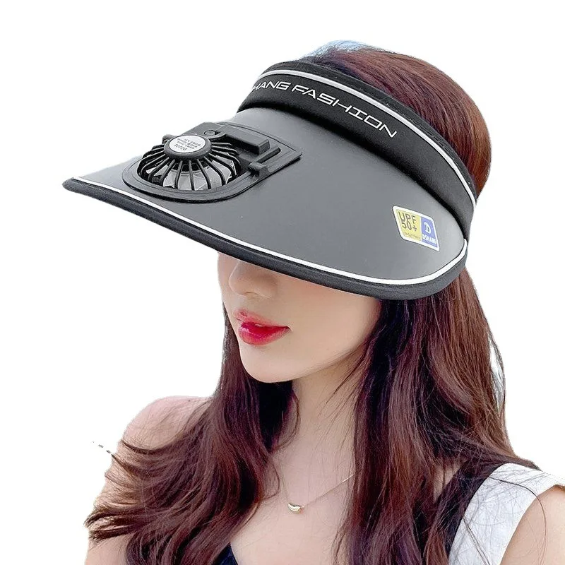Sun-Visor-Women-Hats-with-Fan-Three-Temp-Settings-Large-Area-Sun ...