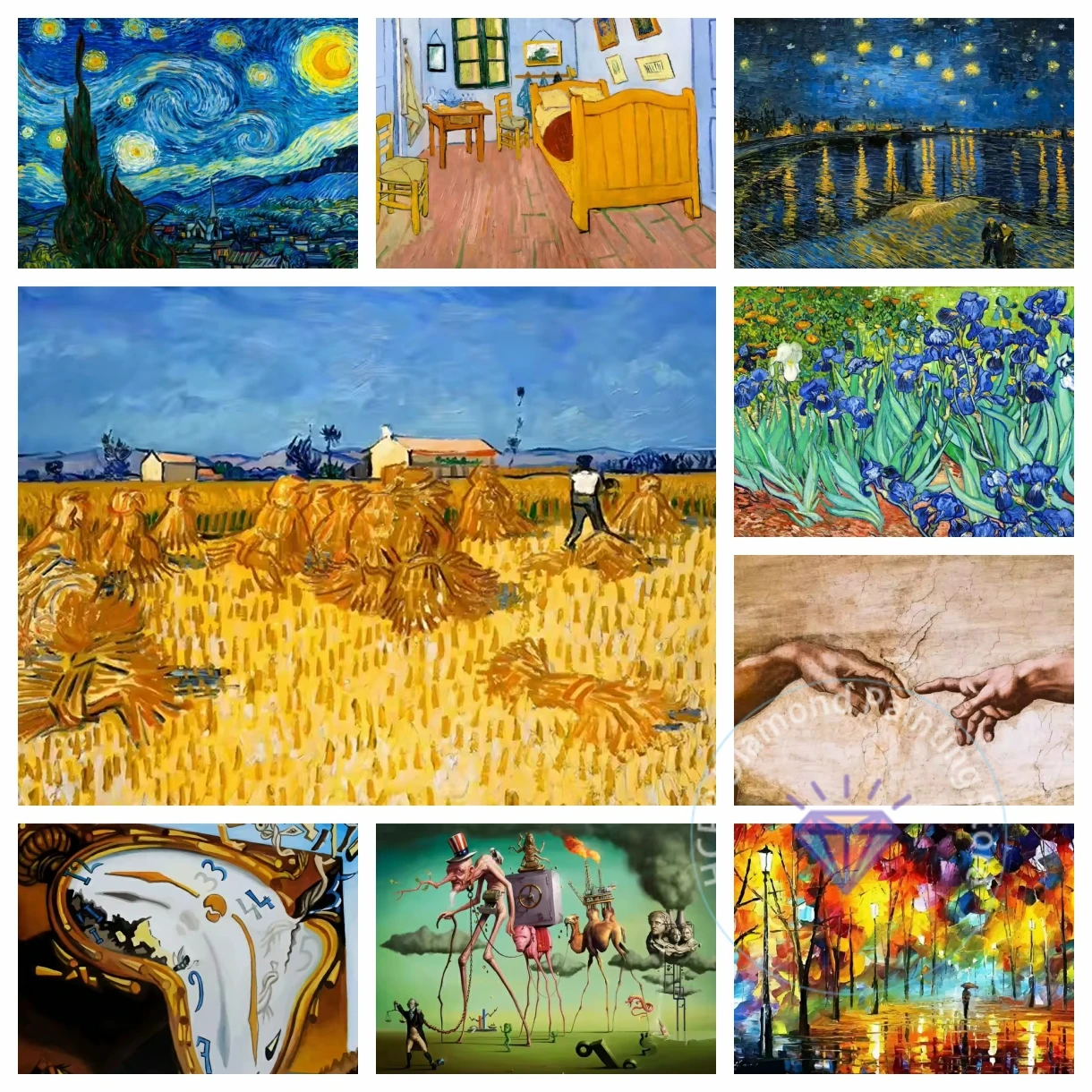 Famous Artist Salvador Dali,Van Gogh,Gustav Klimt Diamond Painting Kit ...