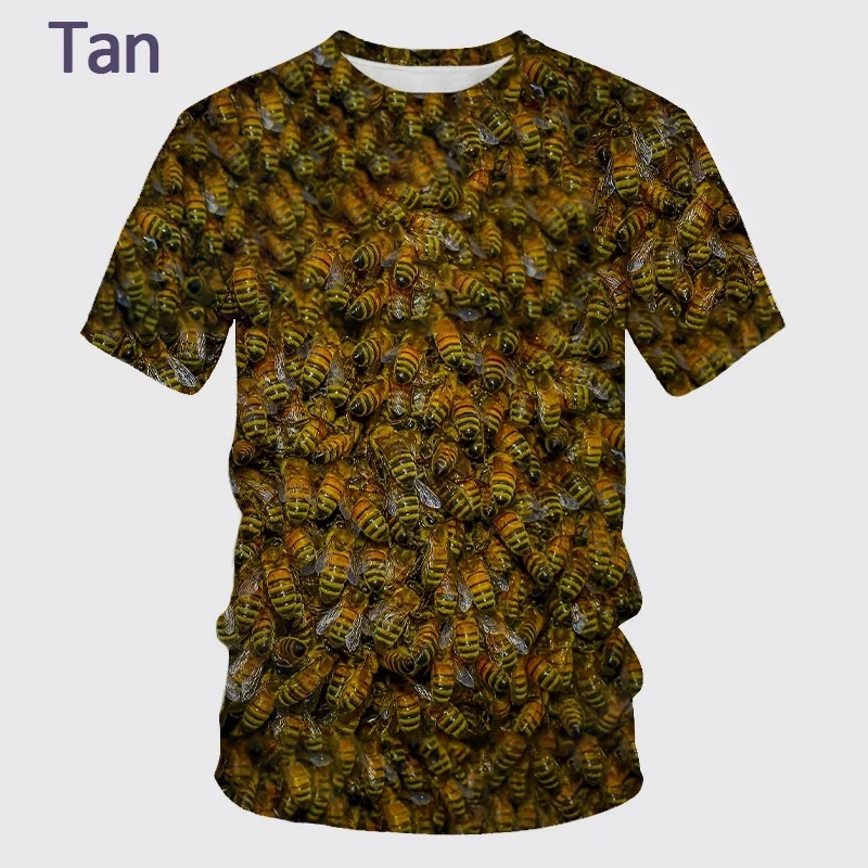 Summer-Newest-Bee-3D-Printing-T-shirt-Fashion-Novelty-Animal-Honey-Bee ...
