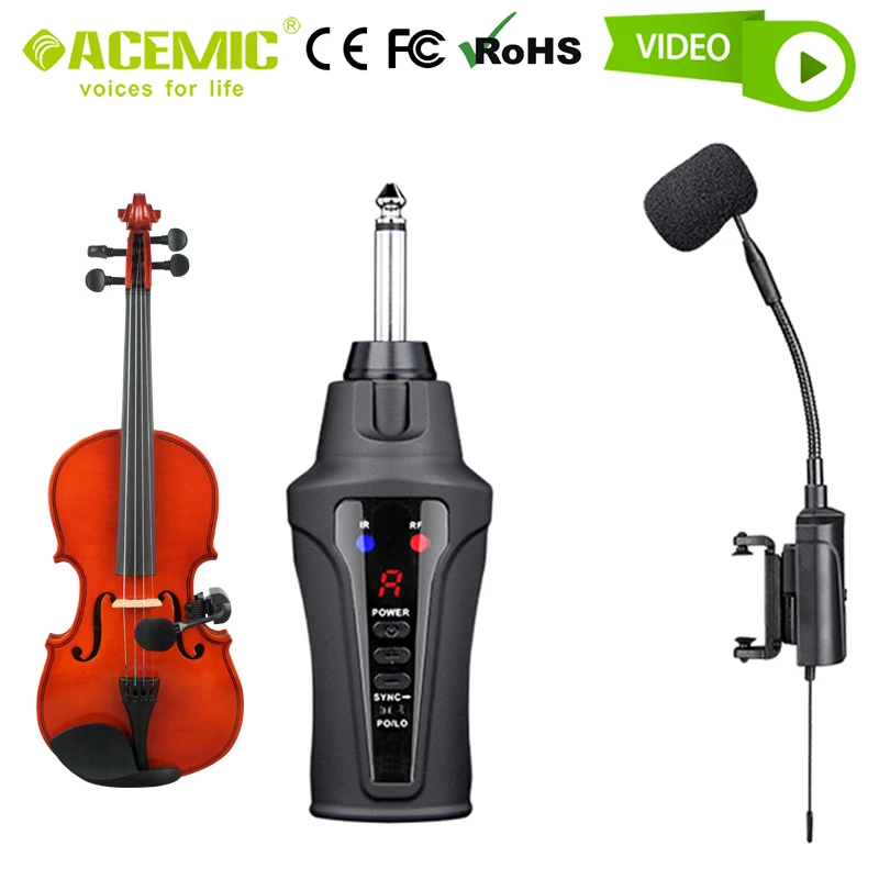 Violin-Microphone-Wireless-Pickup-Radio-System-Condenser-for-Violin ...