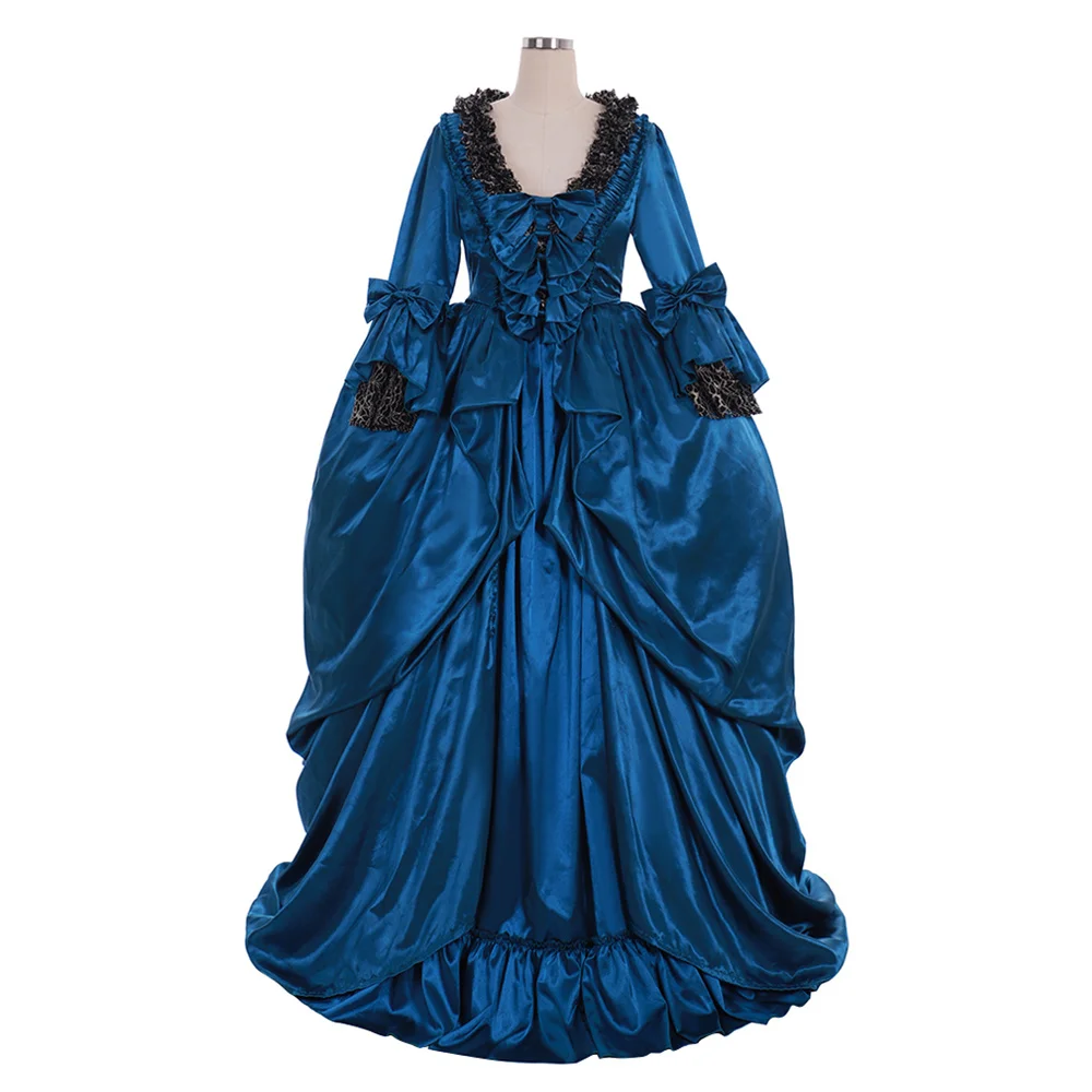 Rococo-Dark-Blue-Colonial-Dress-18th-Century-Court-Vintage-Elegant ...