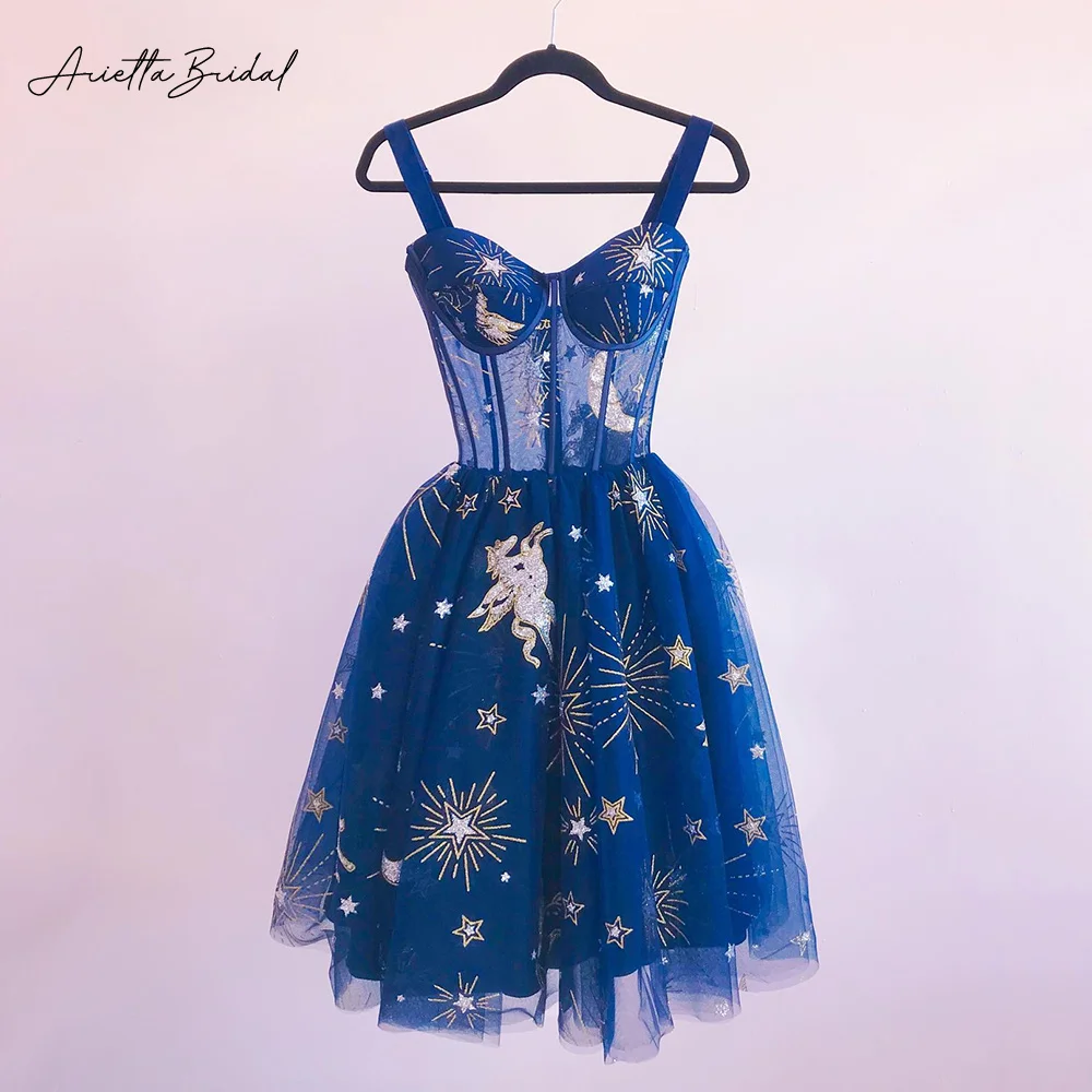 Arietta-Blue-Constellation-Tulle-Mini-Prom-Dresses-Spaghetti-Straps ...