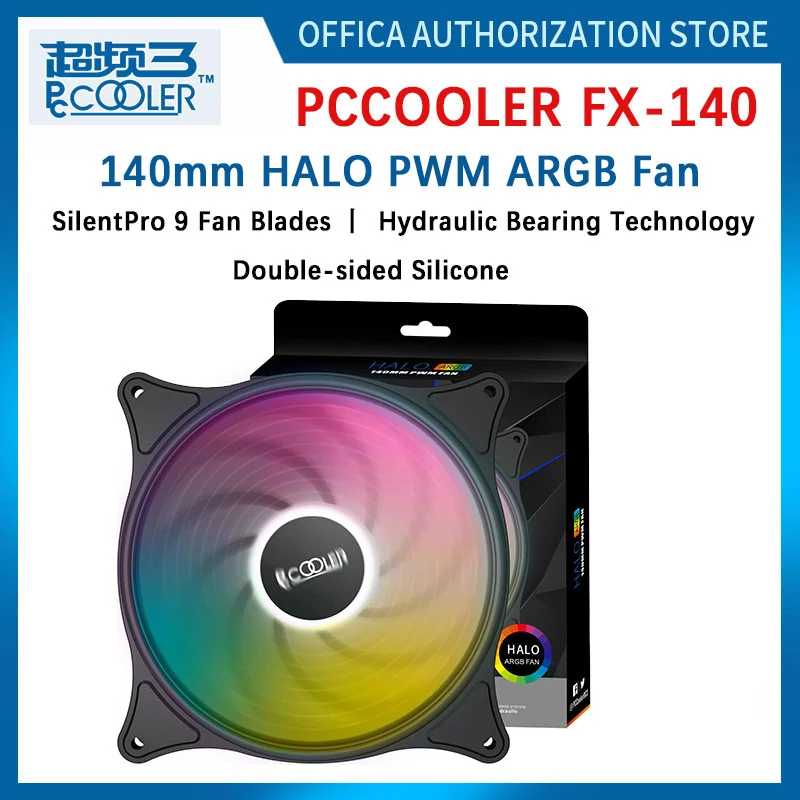 PCCOOLER-FX-140-140mm-RGB-PWM-Fan-ARGB-3-Pin-PC-Fan-High-Performance ...