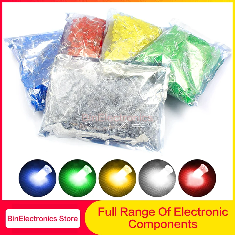 1000PCS-Diameter-3mm-5mm-LED-Lamp-Bead-Bubble-LED-F3-F5-Red-Green ...