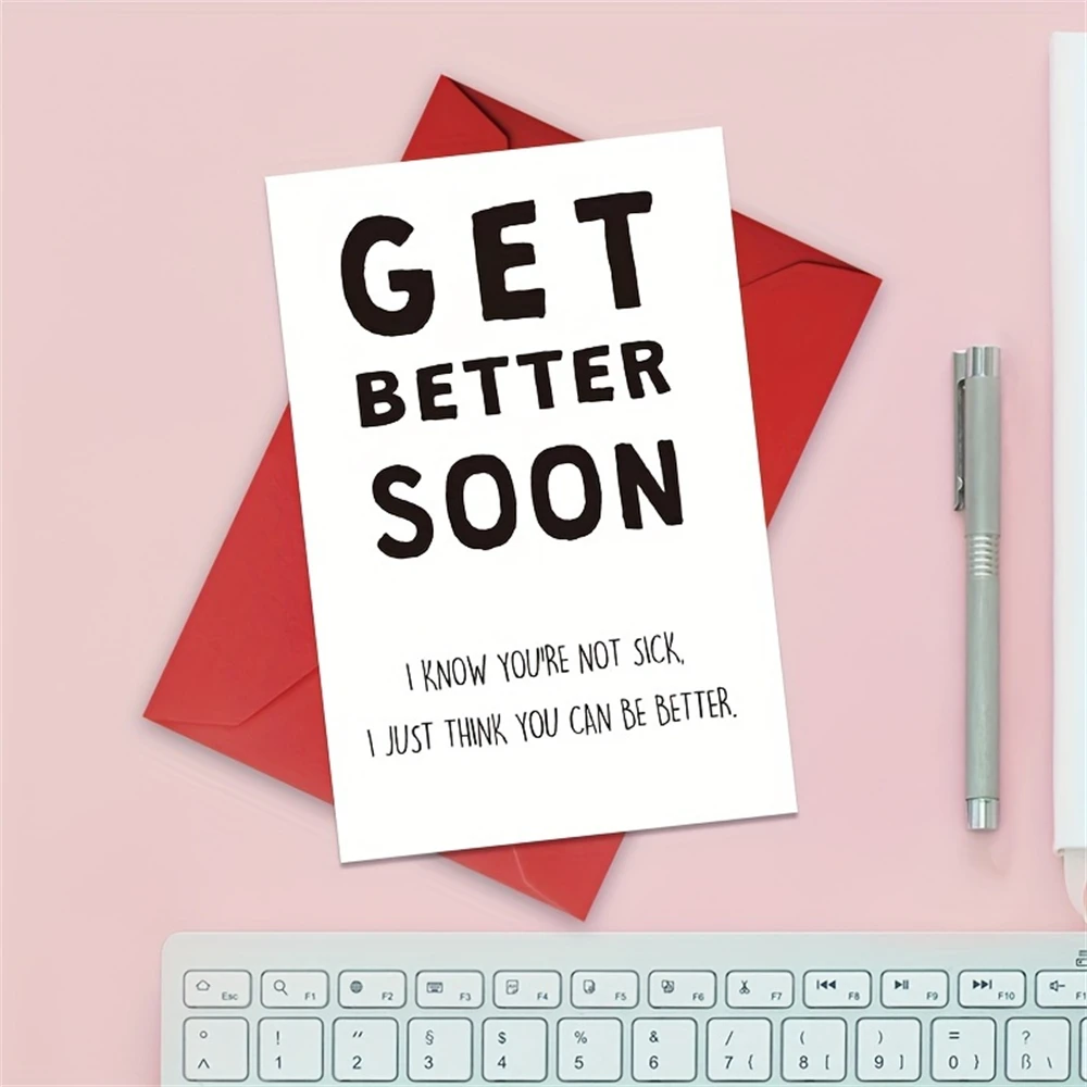 1pc Patient rehabilitation card, with envelope, you will become better ...
