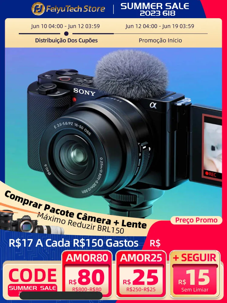 Sony Camera Zv-e10 Zve10 E-mount Mirrorless Camera Digital Camera With ...